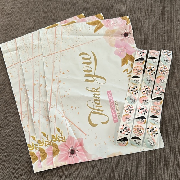 Office | Shipping Bundle 3 1x13 Poly Mailers 30 1 Thank You Stickers ...